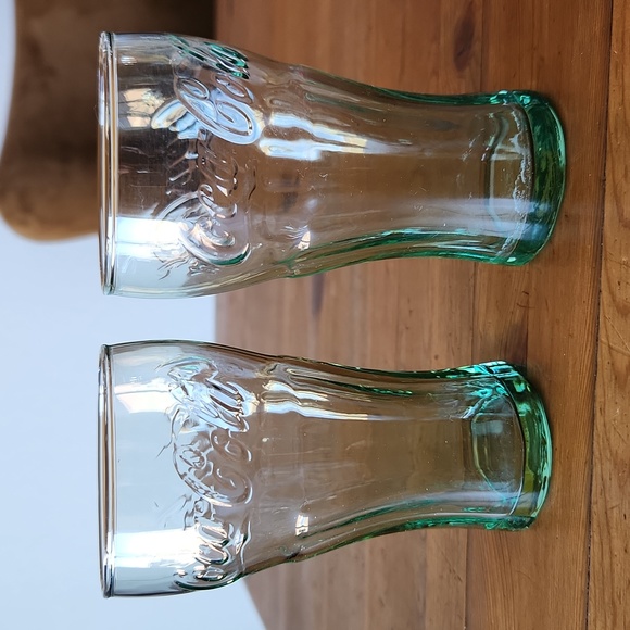 Coca Cola | Dining | Coca Cola Glasses Set Of Two In Clear Glass ...
